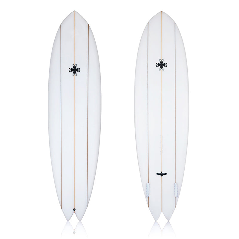 Mid Length Cosmic Twin Fin – Joel Fitzgerald Surfboards